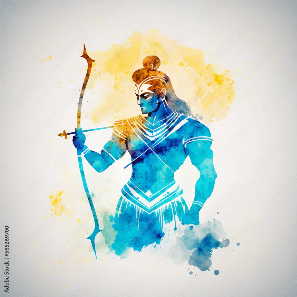 Happy Ram Navami. Image created AI Stock Vector | Adobe Stock