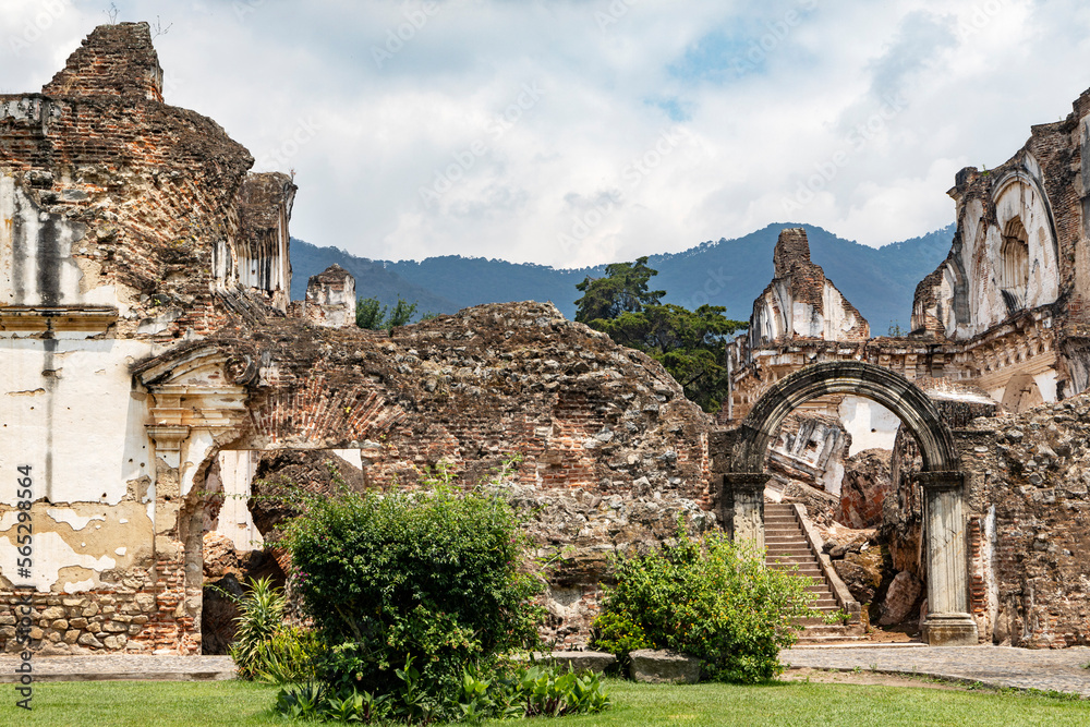 Foto de Stock Convento la Recolección, Destroyed by Several Earthquakes ...