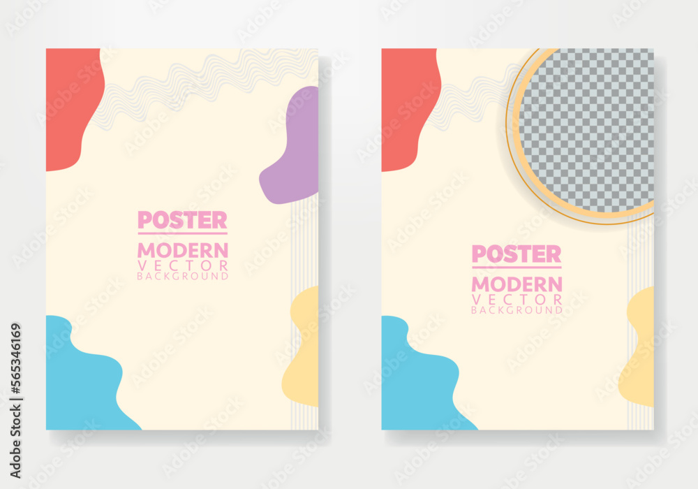 Poster layout design. Vector illustration background template front and ...