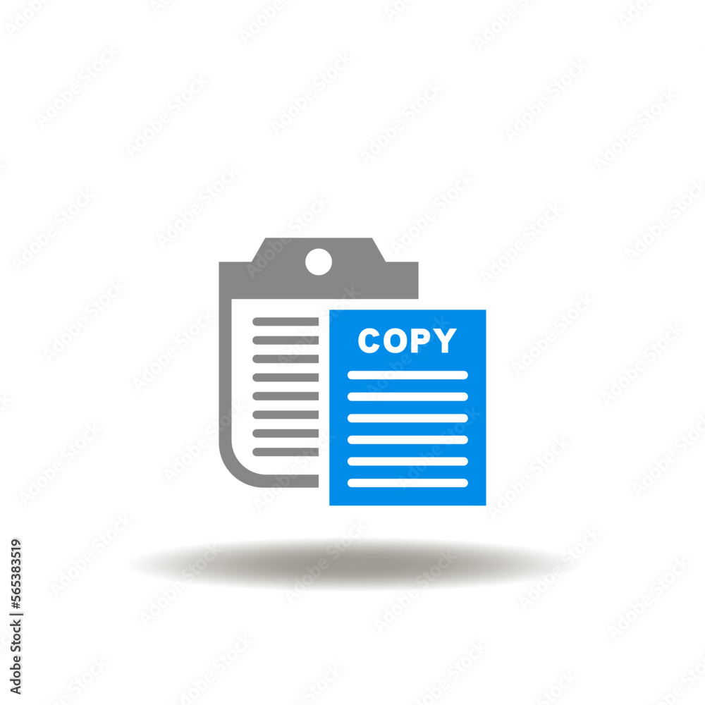 Vector illustration of clipboard and file (sheet paper). Icon of ...