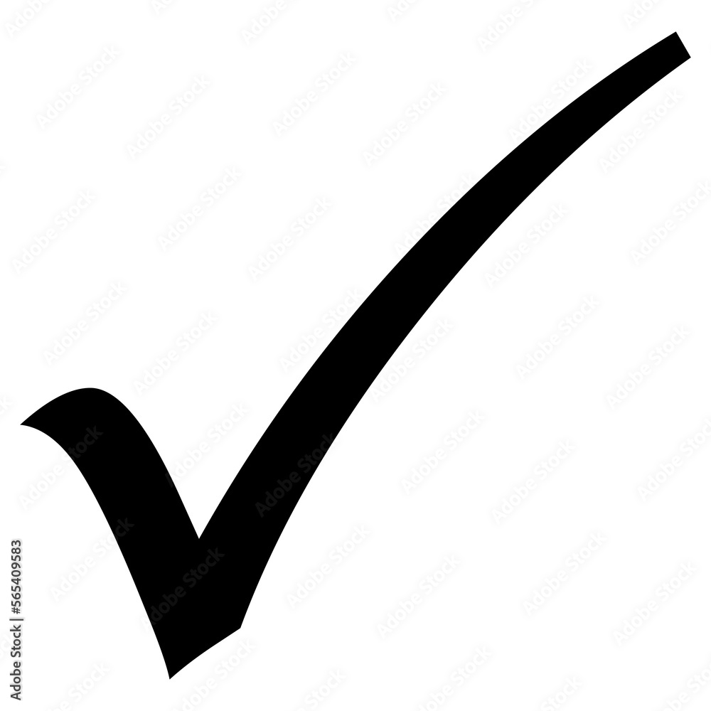 Check Mark Symbol on Transparent Background Stock Illustration | Adobe ...