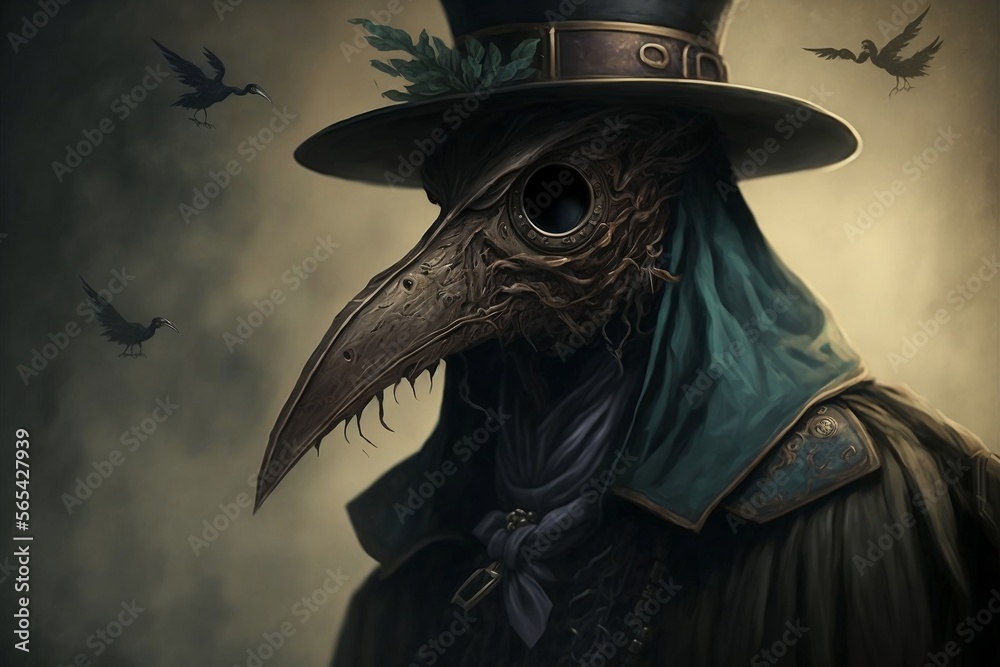 Plague Doctor Steampunk Post-Apocalyptic Stock Illustration | Adobe Stock