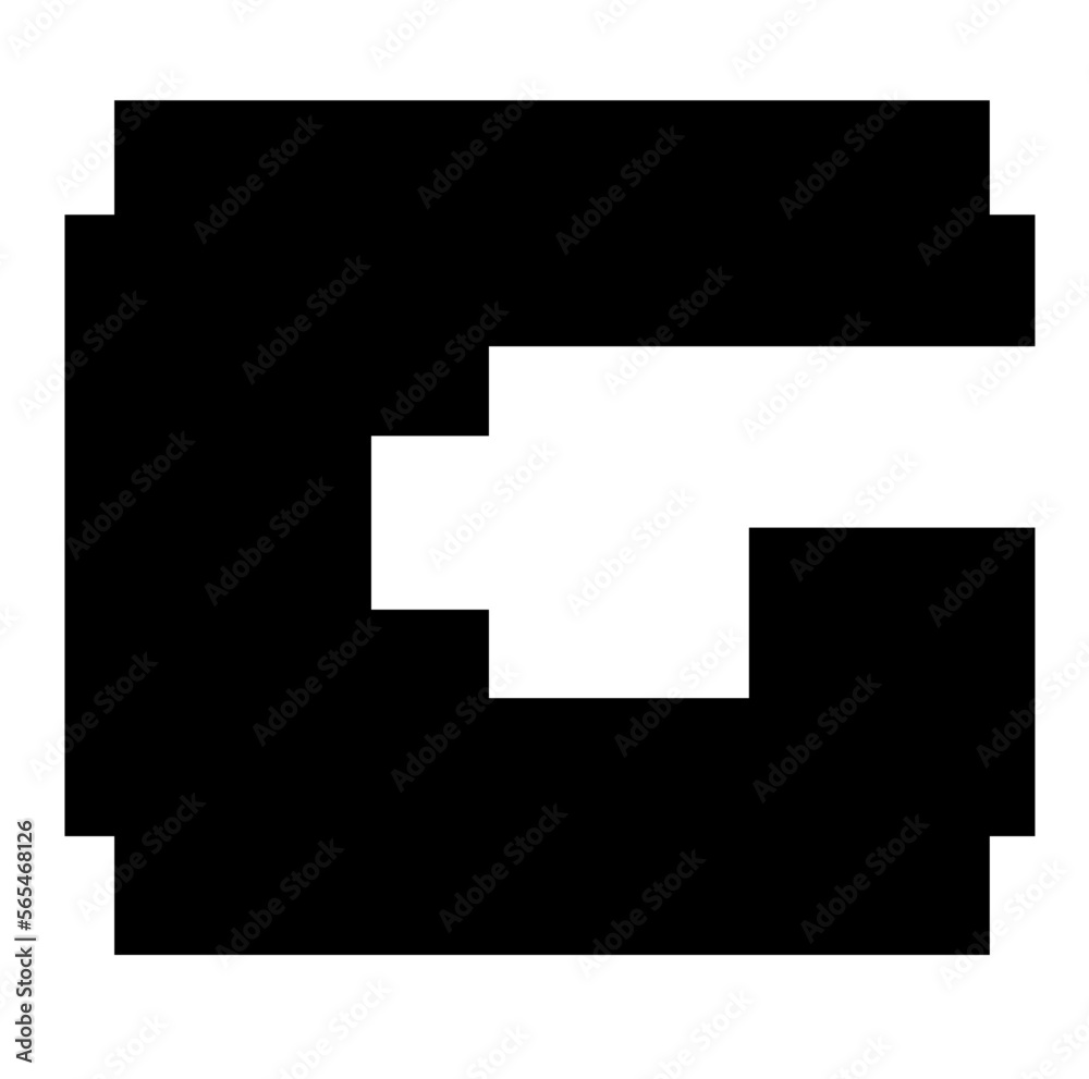 Blocky Retro Bitmap Themed Arcade Gamer Mono Letter Fonts Stock Vector ...