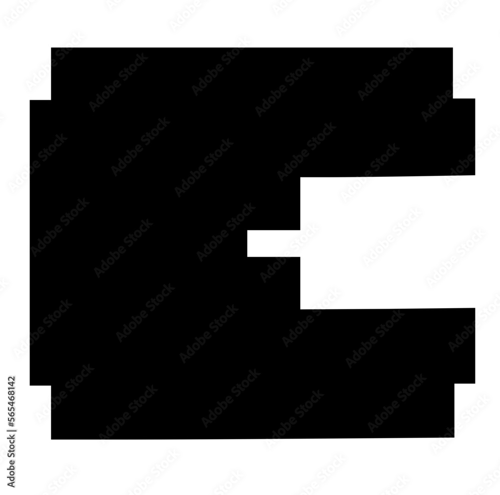 Vector de Stock Blocky Retro Bitmap Themed Arcade Gamer Mono Letter ...