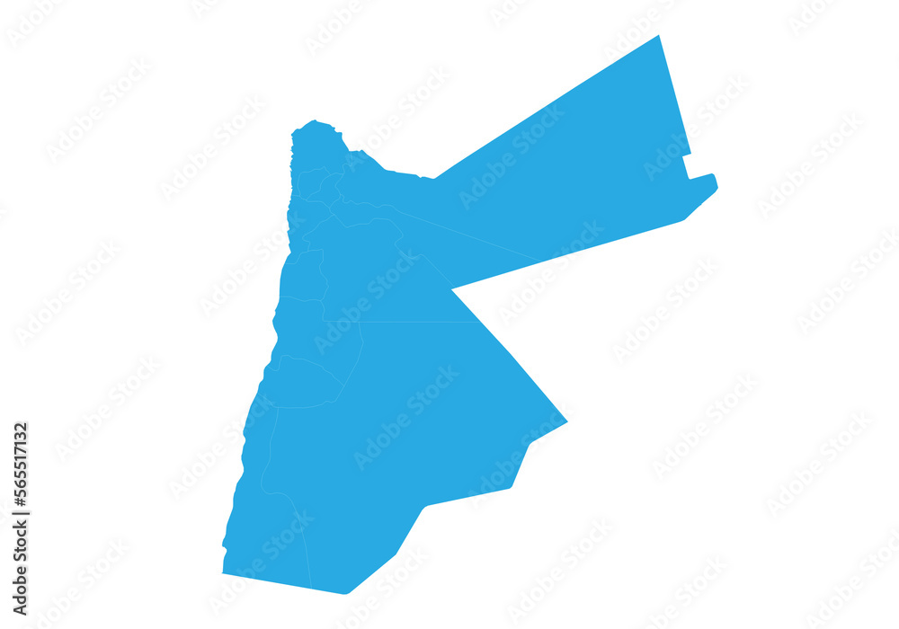 jordan map. High detailed blue map of jordan on PNG transparent ...