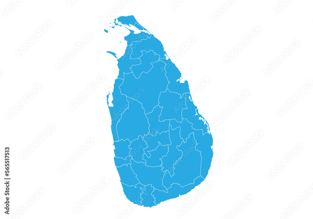 sri Lanka map. High detailed blue map of sri Lanka on PNG transparent ...
