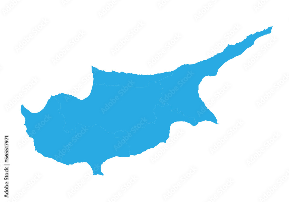 cyprus map. High detailed blue map of cyprus on PNG transparent ...