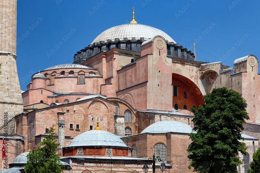 View of the Hagia Sophia Grand Mosque. Was a Greek Orthodox church from ...