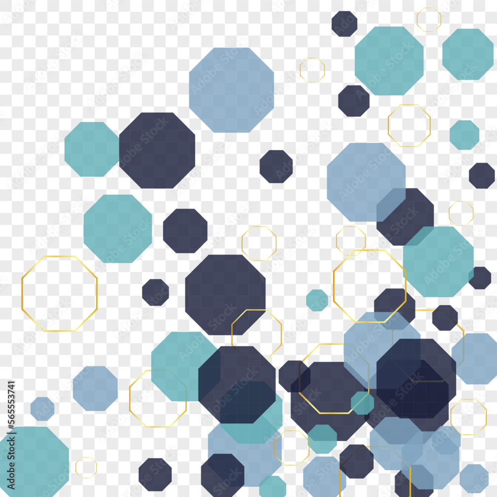 Gold Cell Background Transparent Vector. Polygon Structure Illustration ...