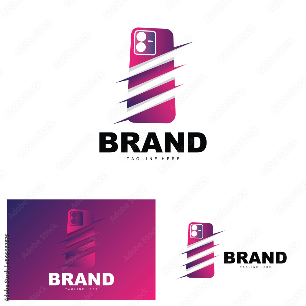 Smartphone Logo, Modern Electronics Vector, Smartphone Shop Design ...