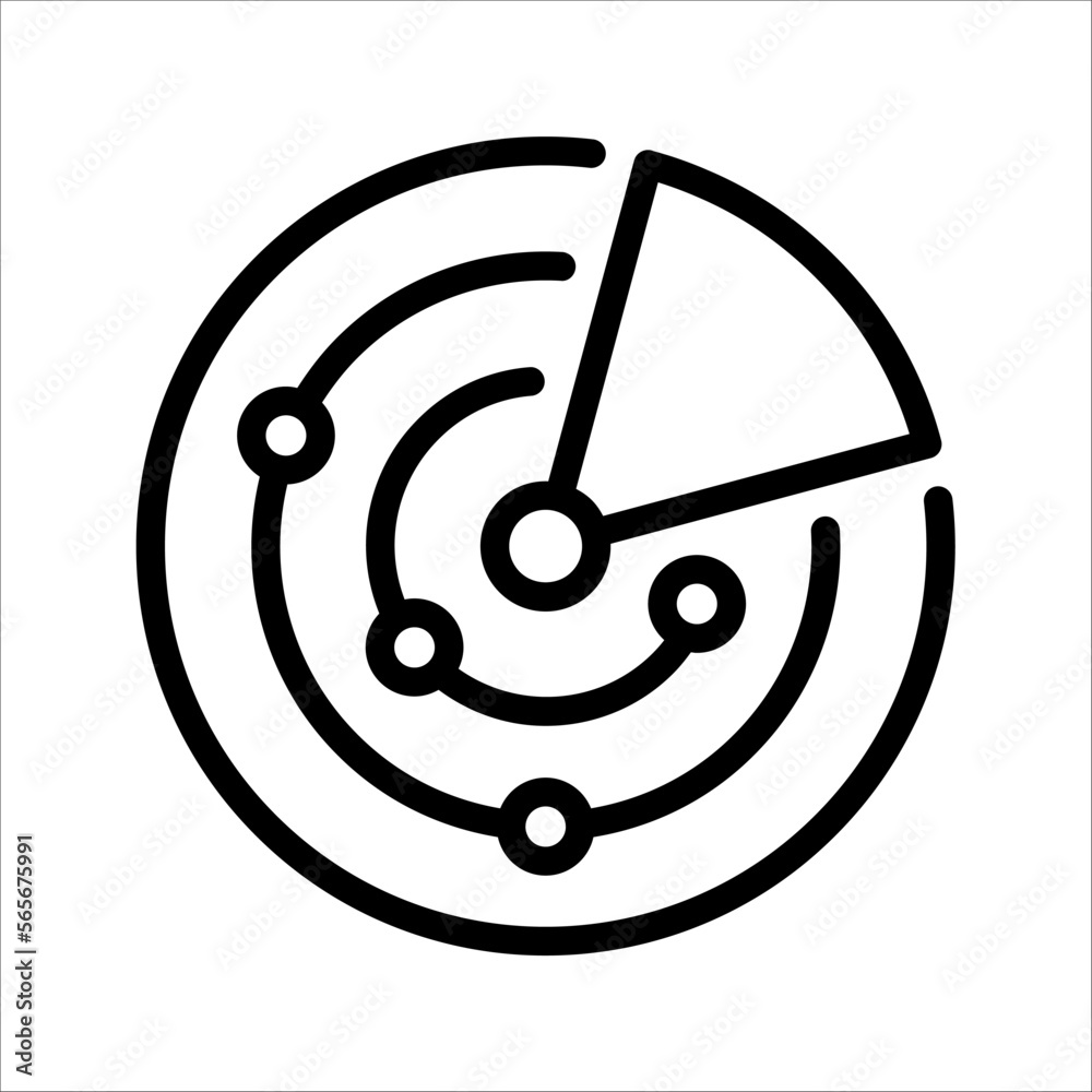 radar chart icon from Business and analytics collection. Thin line ...