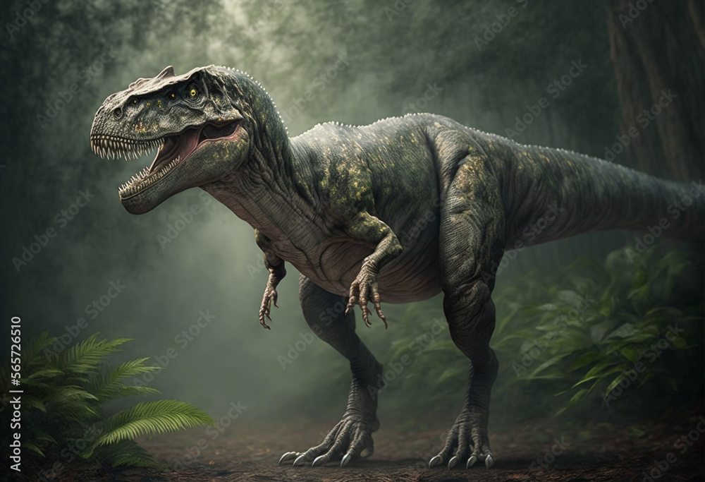 Extremely detailed and realistic illustration of dinosaur, t rex ...