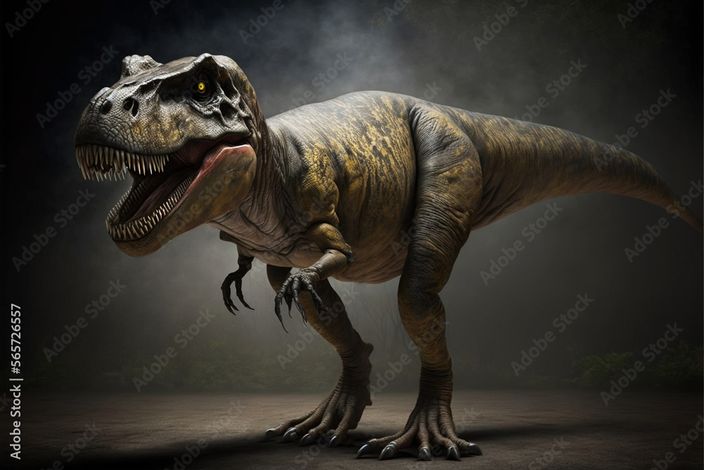 Extremely detailed and realistic illustration of dinosaur, t rex ...