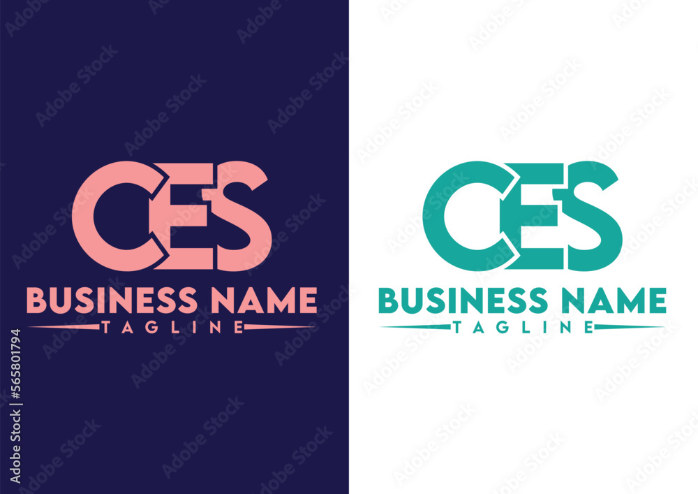 Letter CES logo design vector template, CES logo Stock Vector | Adobe Stock