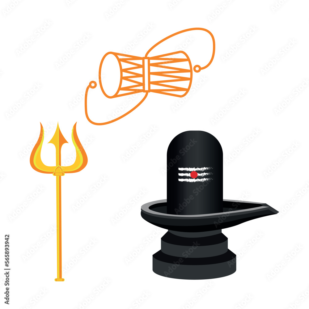 happy maha shivratri lord shankar vector element Stock Vector | Adobe Stock