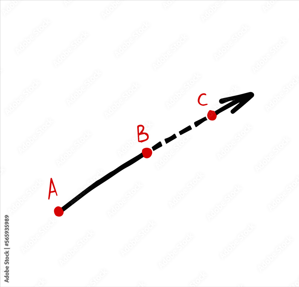 Direction line of path. Strategic movement and route. Relocation of ...