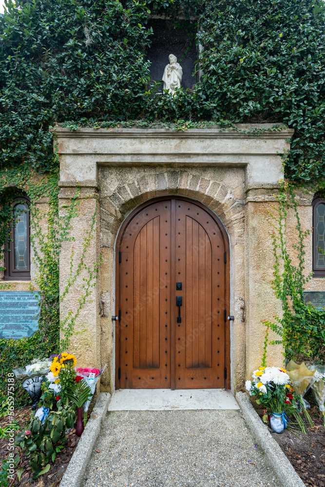 Famous landmark Shrine of Our Lady of La Leche chapel at Mission Nombre ...