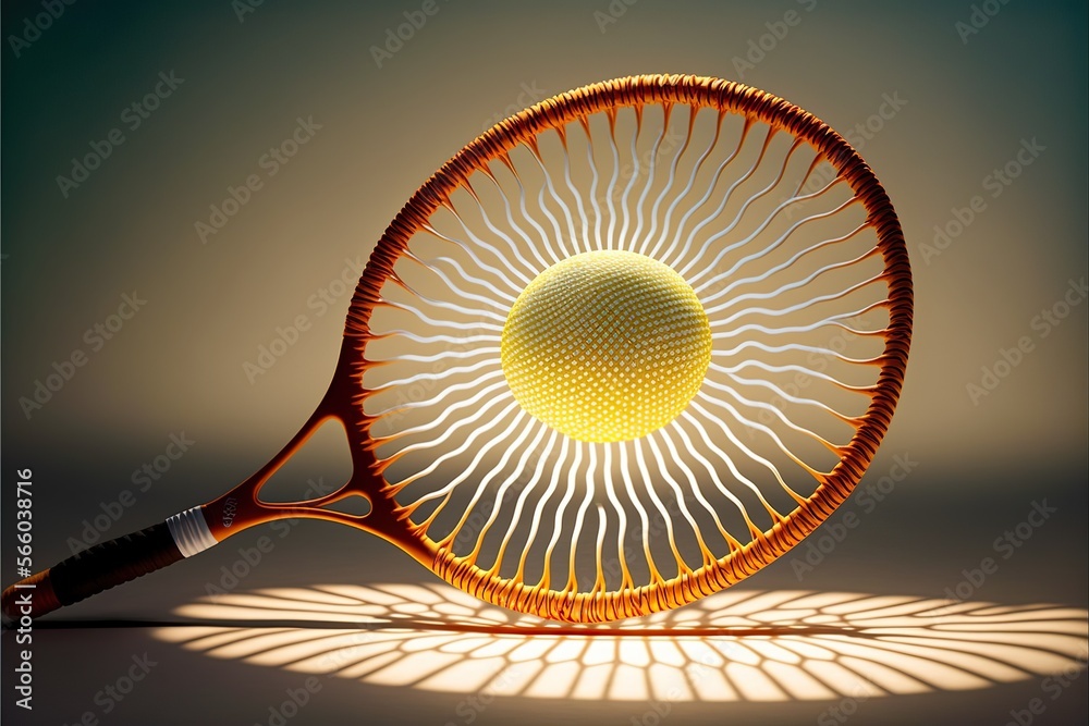 Tennis racquet looks like a sun, concept of Radial Symmetry and Sporty ...