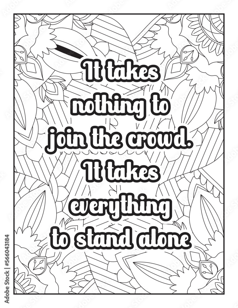 inspirational words coloring book pages design. motivational quotes ...