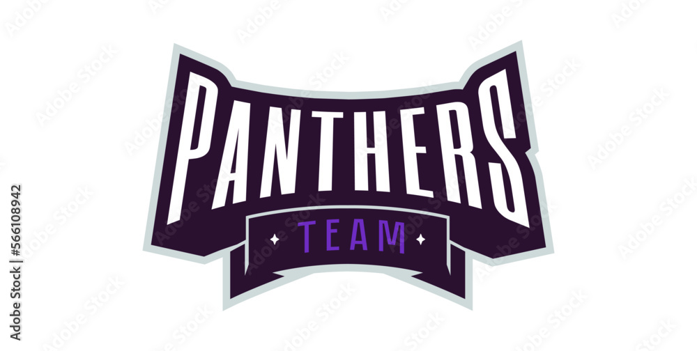 Bold sports font for panther mascot logo. Text style lettering for ...