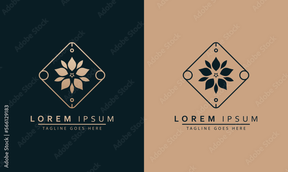 Gold Beauty Lotus Creative Logo Design. Modern Idea Logos Designs ...
