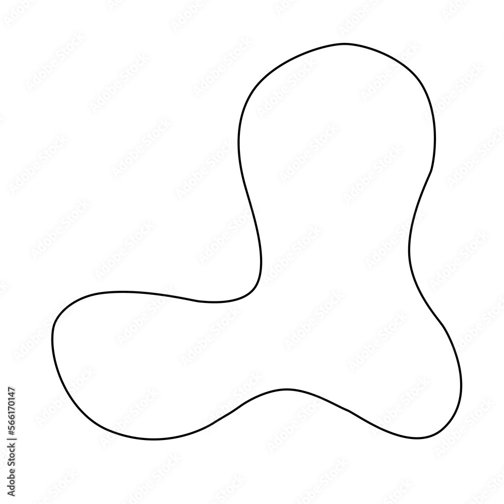 PNG. Black blob line art outline. Stock Illustration | Adobe Stock