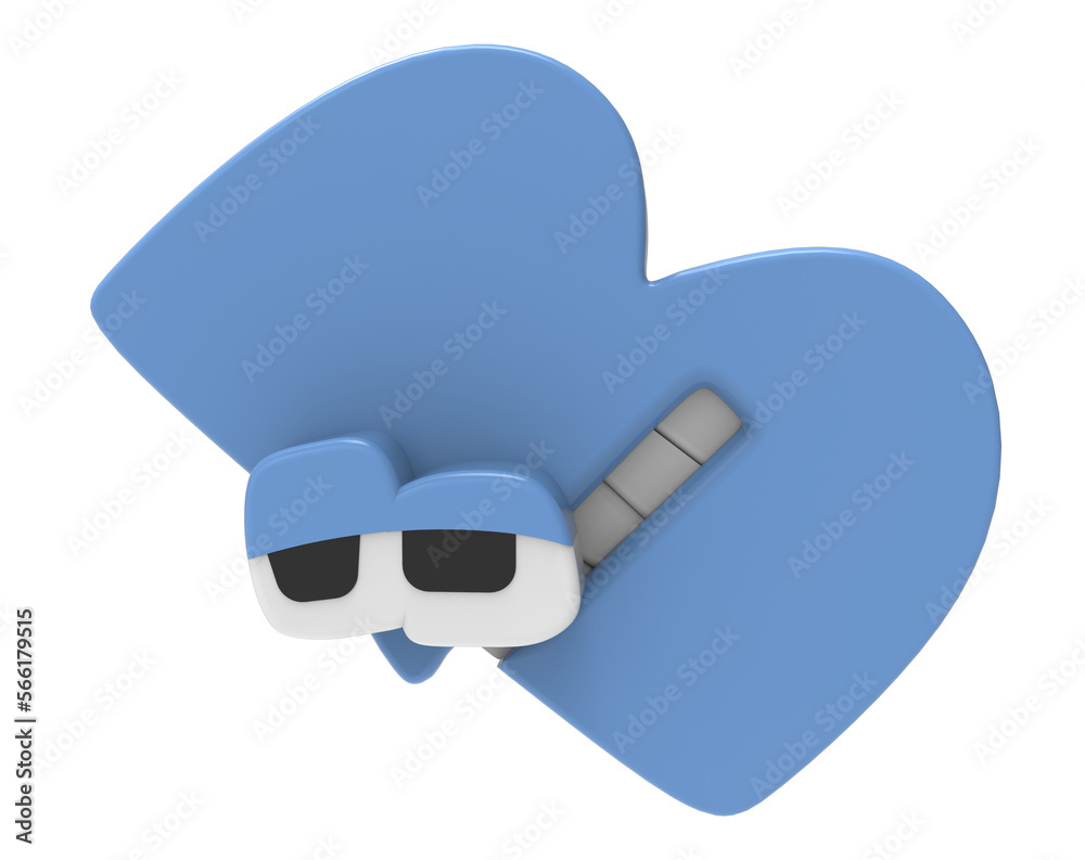 Ilustración de Stock Alphabet Lore B 3D | Adobe Stock