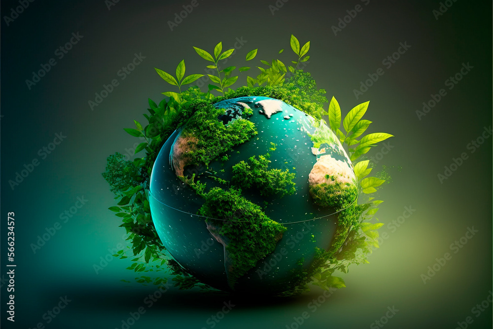 World environment and earth day concept with globe Stock Illustration ...