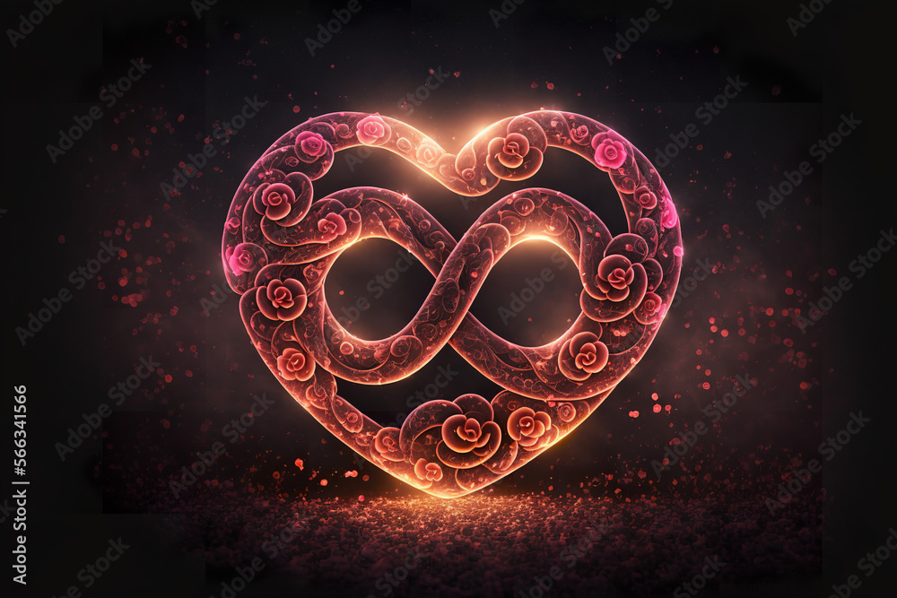 Infinity Heart Stock Illustration | Adobe Stock