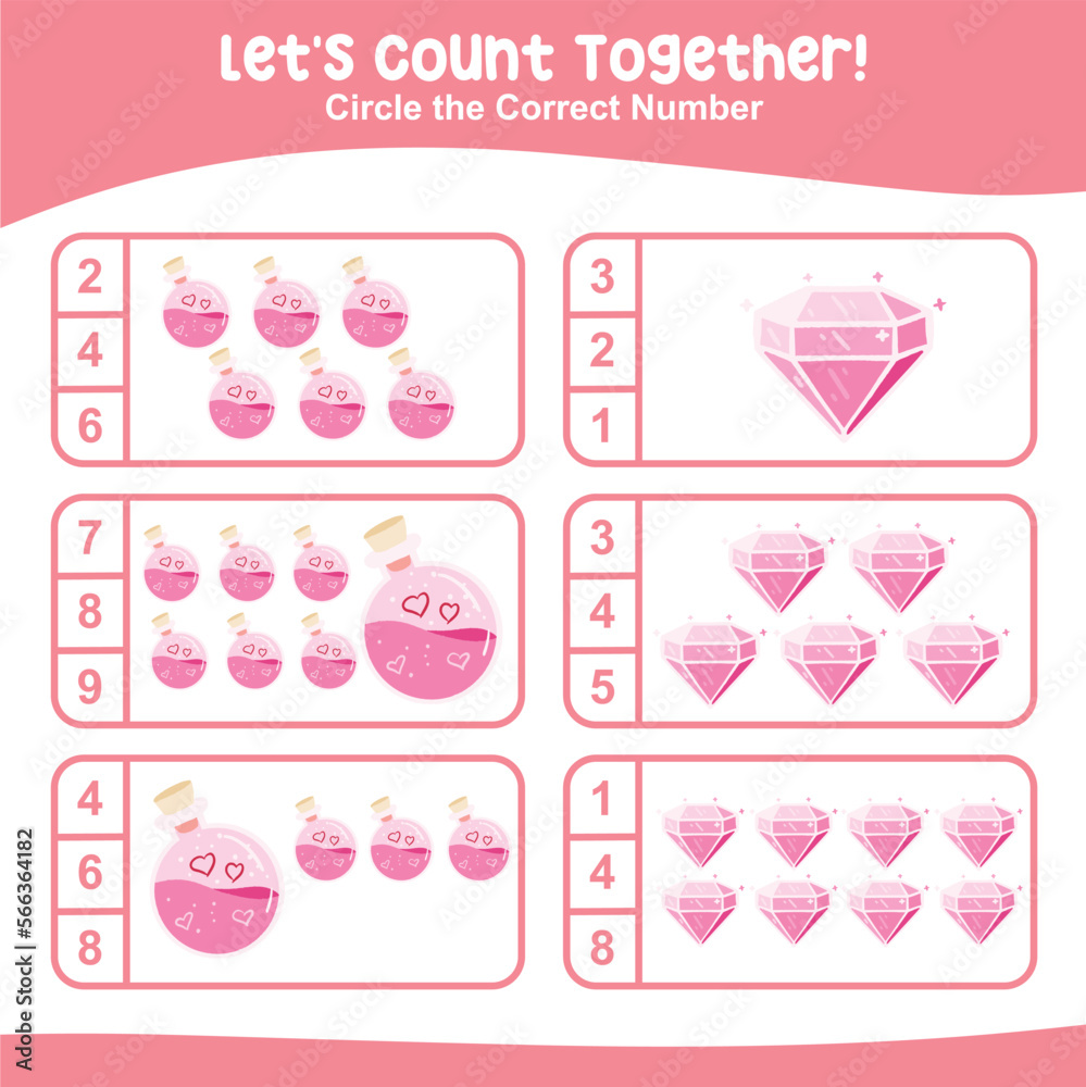 Let’s count together worksheet. Educational printable math worksheet ...