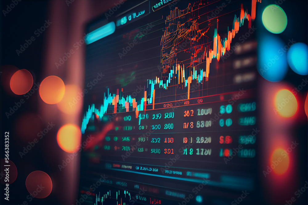 Stock market trading investment candlestick graph. Created with ...