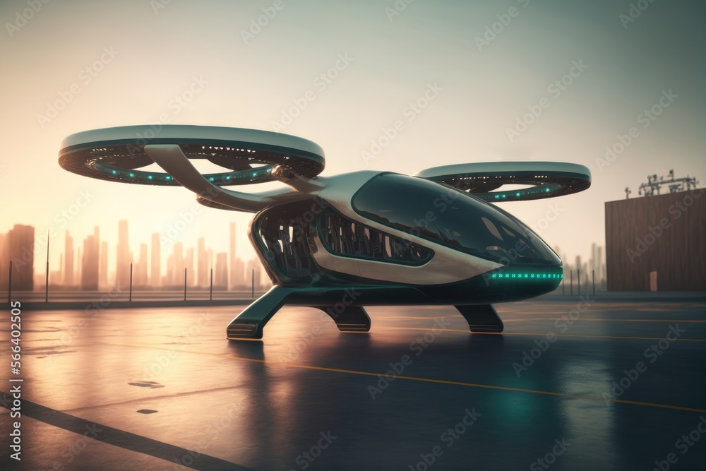 Future of urban air mobility, city air taxi, UAM urban air mobility ...