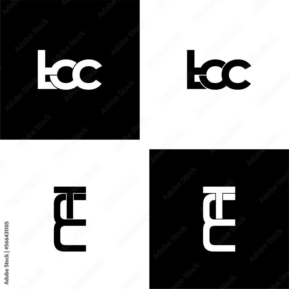 tcc lettering initial monogram logo design set Stock Vector | Adobe Stock