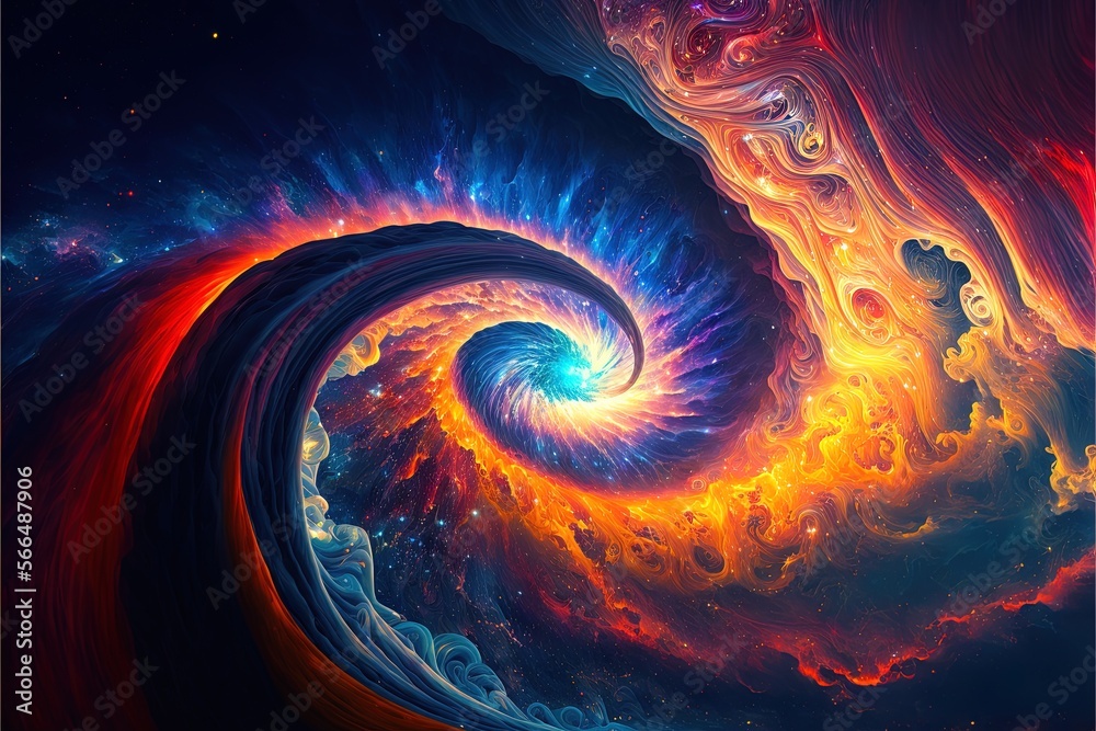 Space nebula panorama, equirectangular projection, environment map ...