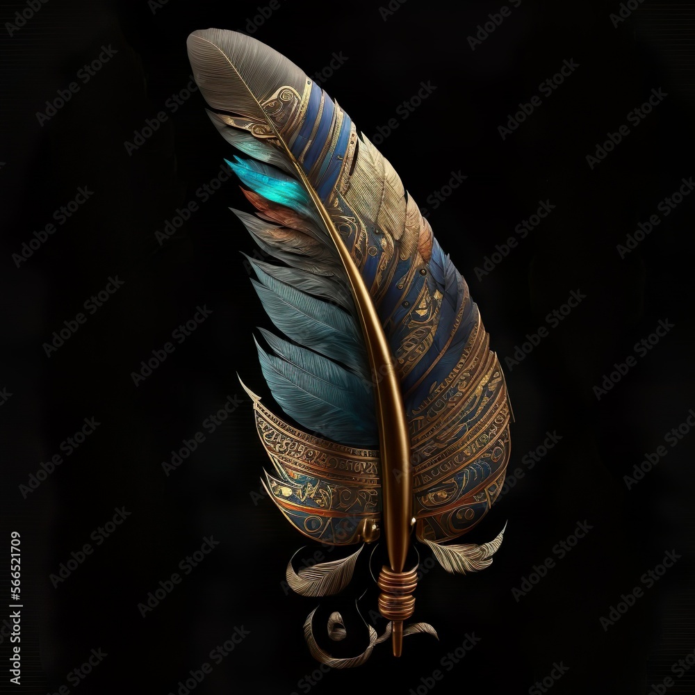 Egyptian feather of Maat symbol Stock Illustration | Adobe Stock