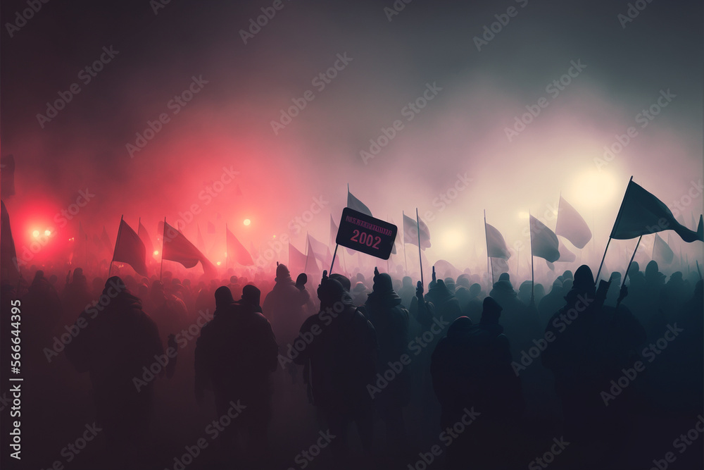 Popular uprising, crowds of protesters took to the streets to fight for ...