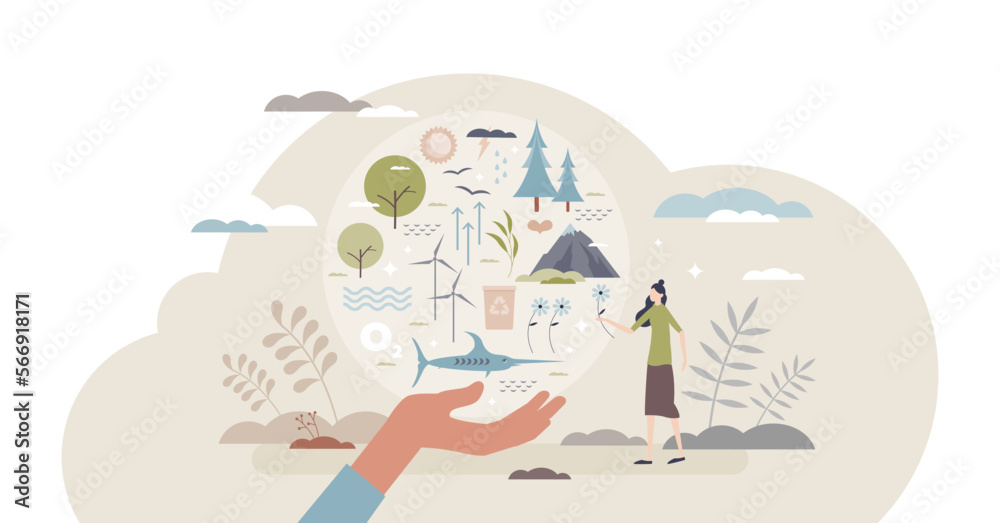 Biodiversity in nature as environment variety protection tiny person ...