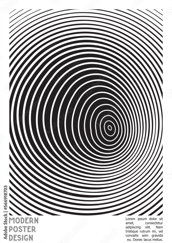 Geometrical Poster Design with Optical Illusion Effect. Minimal ...
