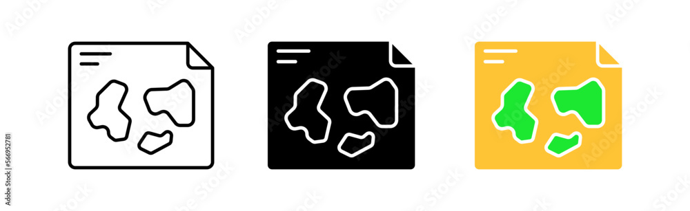 Map line icon. Competition, map, geography, place, goal, mark, path ...