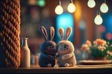Valentine's Day Rabbits Free Stock Photo - Public Domain Pictures