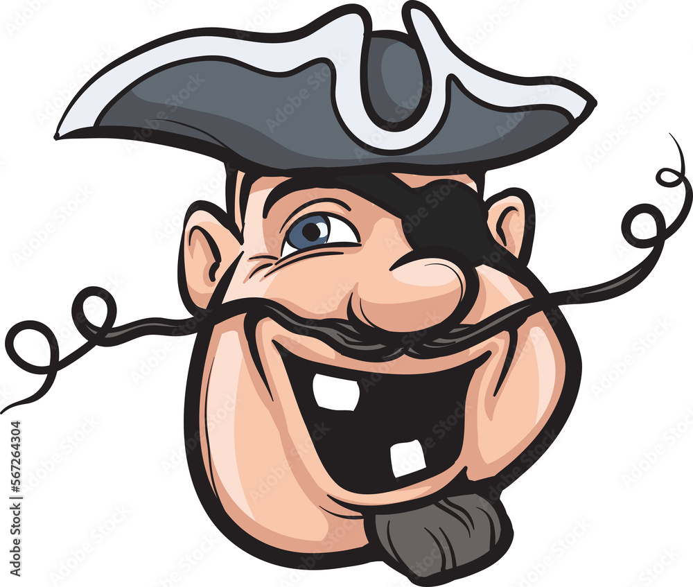 cartoon smiling pirate face - PNG image with transparent background ...