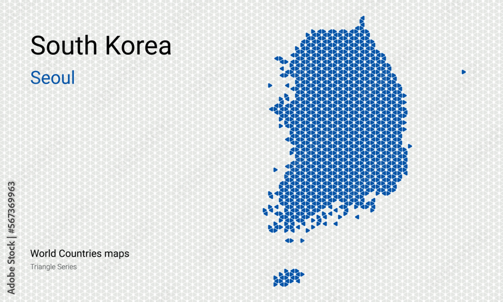 Creative map of Korea. Political map. Seoul. Capital. World Countries ...