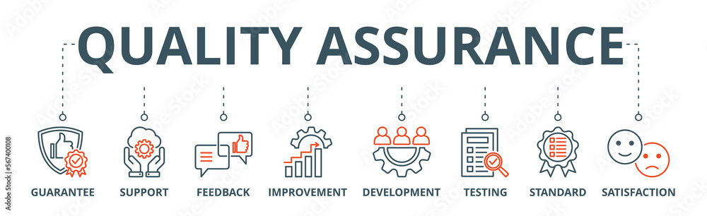 Quality assurance web icon vector illustration concept with icon of ...