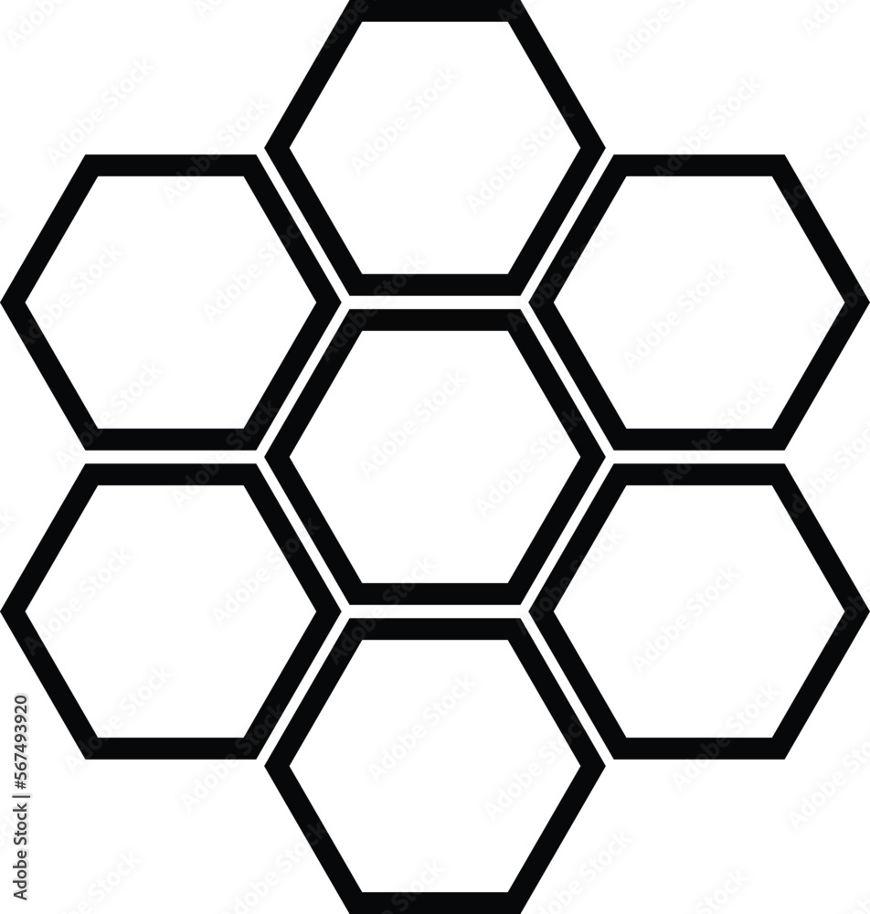 Honey comb icon vector illustration isolated on white. . Honey comb ...