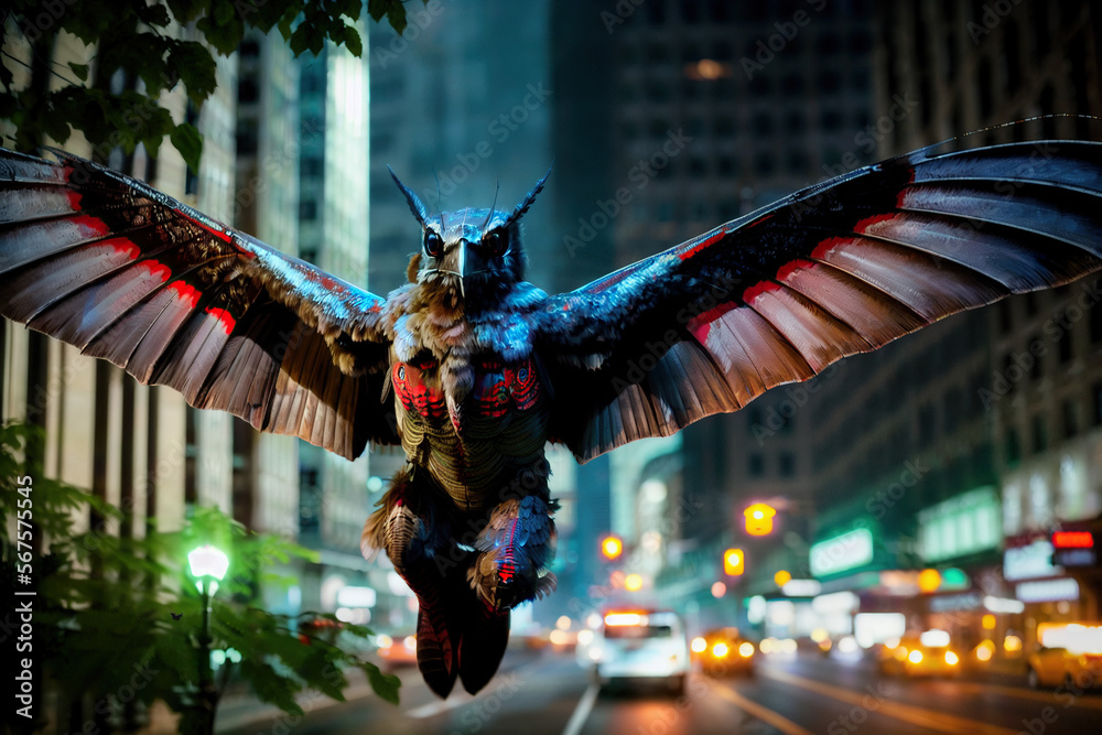 Mothman's Mesmerizing Wingspan Captivating New York City Streets at ...