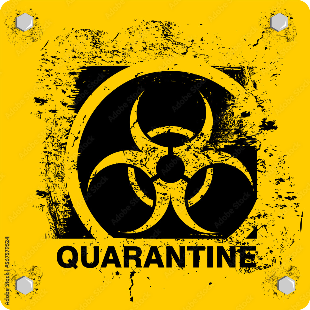 Quarantine, infectious virus area, authorized personnel only, sign ...