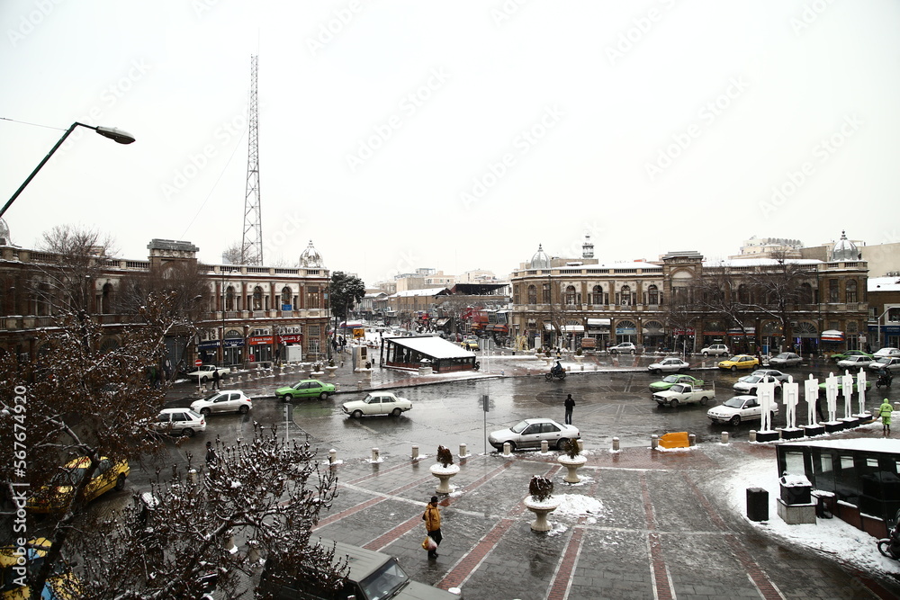 Location: Hassan Abad Square, Tehran, Iran This square was built in ...