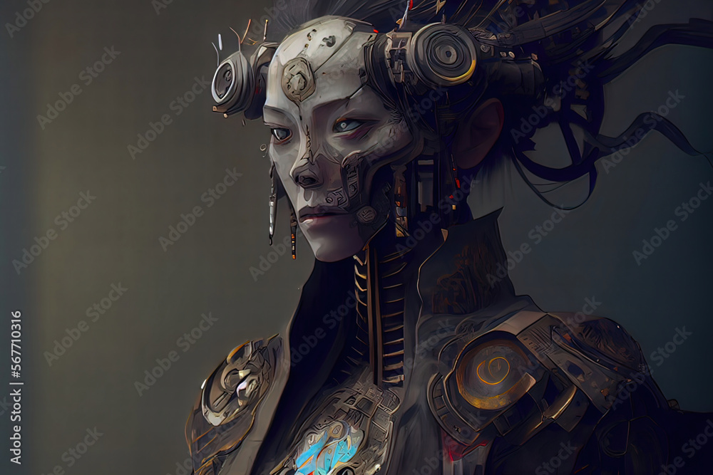 fictional character, ai generated, close up, portrait of a steam punk ...