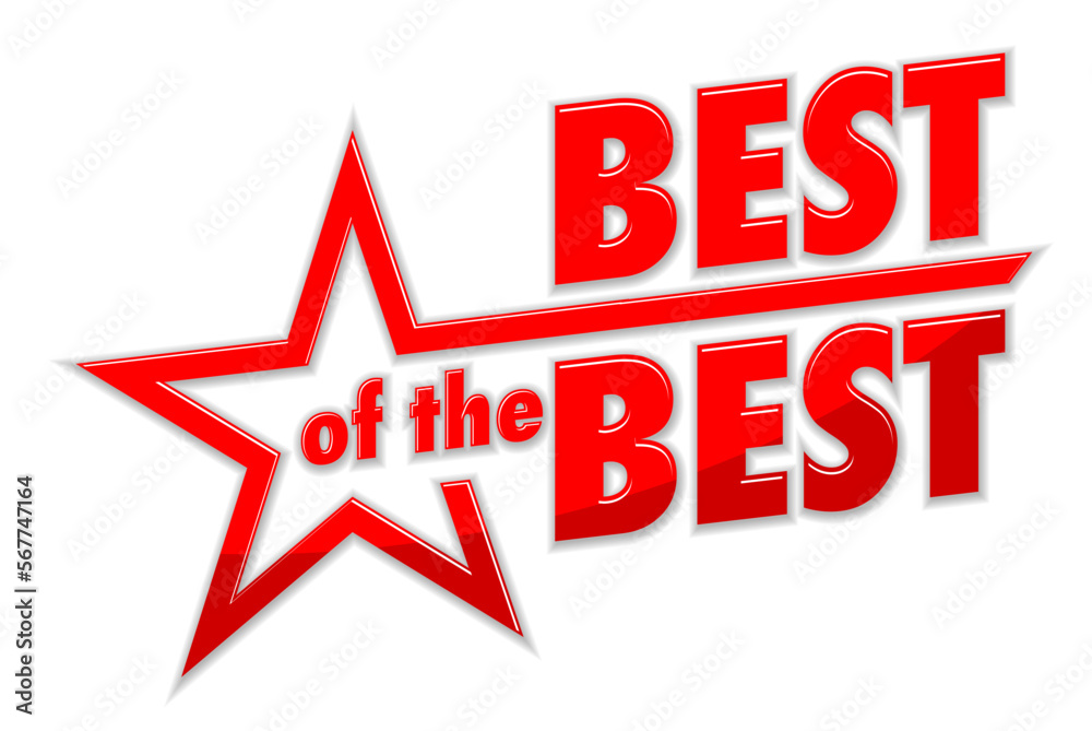 Best of the best icon. Best seller sign with star on transparent ...