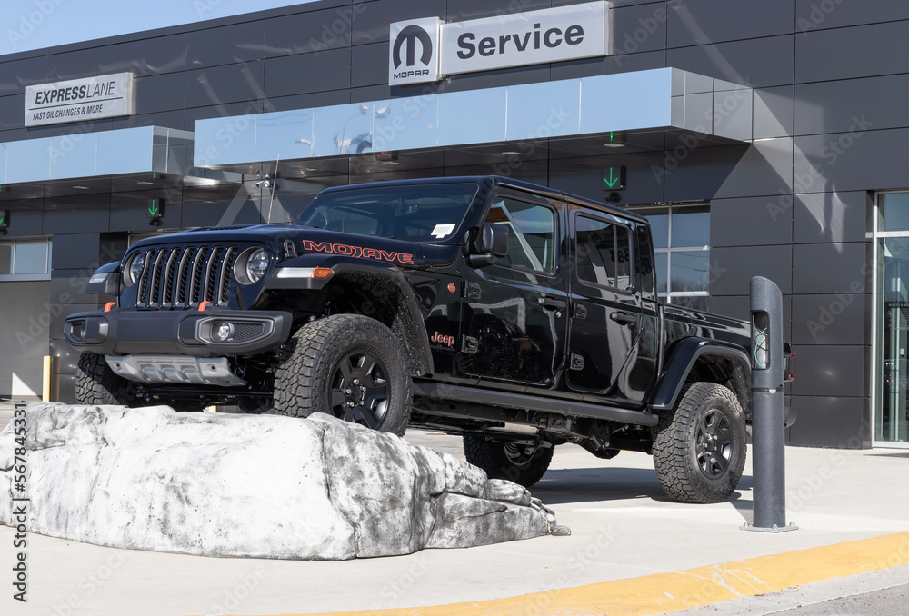 Jeep Gladiator display at a Stellantis dealer. The Jeep Gladiator ...